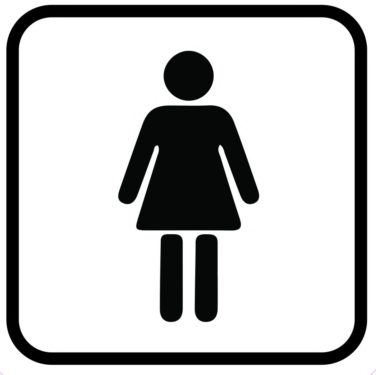 Dame Toilet 20x20 cm - Piktogrammer til bygninger og pladsen - EgeTryk